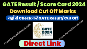 GATE Result 2024 - Cut Off Marks and Score Card Download Link