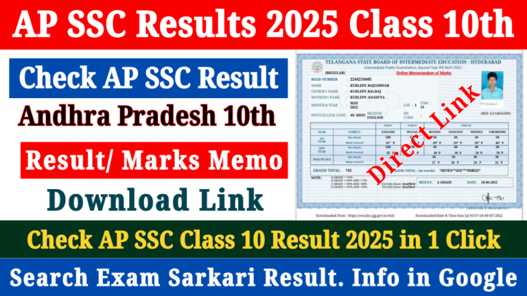 AP SSC Results 2025 Out, Check Andhra Pradesh Board 10th Result, Marks Memo