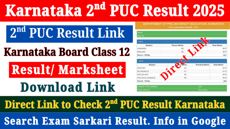 Second PUC Result 2025 Released at karresults.nic.in, Check Karnataka ...